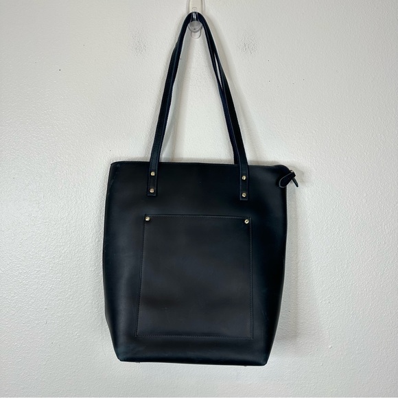 S-Zone | Bags | Szone Leather Tote Bag With Front Pocket Laptop Bag ...